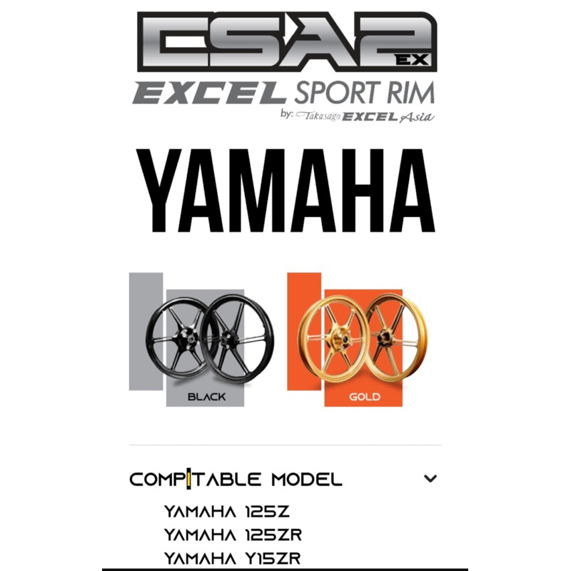 Jual VELG TAKASAGO EXCEL ASIA YAMAHA 125z EXCEL SPORT RIM | Shopee ...
