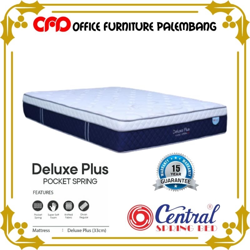 Jual springbed central DELUXE PLUS POCKET SPRING matras kasur spring ...