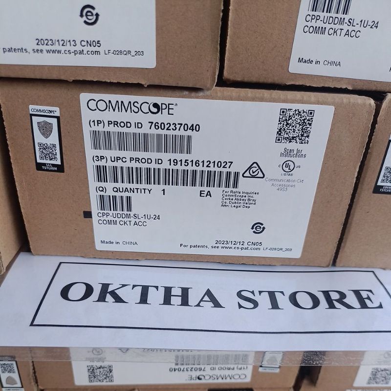 Jual Patch Panel 24 port Cat 6 AMP Commscope Cat6 760237040 CPP-UDDM-SL ...