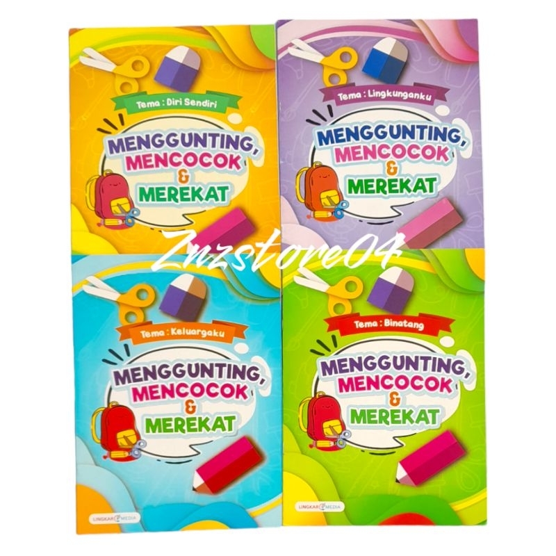 Jual buku anak menggunting mencocok dan menempel/merekat lingkar media ...