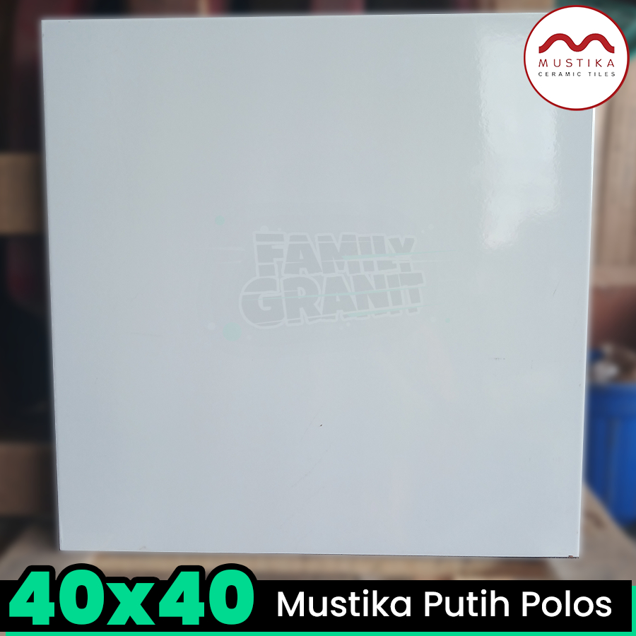 Jual Keramik Lantai 40x40 Putih Polos Super White Tekstur Glossy ...