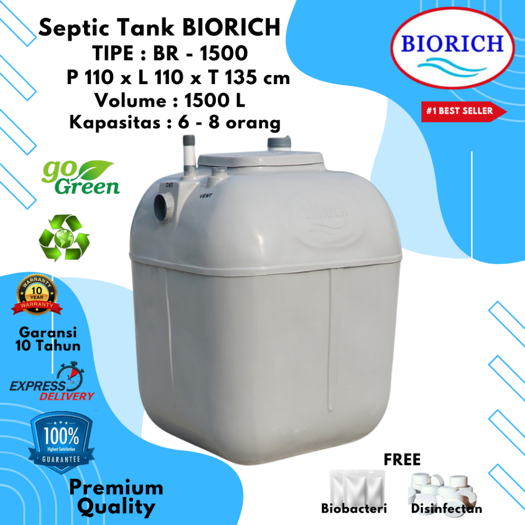 Jual Septic Tank BIO BR-1500 Biorich Biofil biotech spiteng murah ...