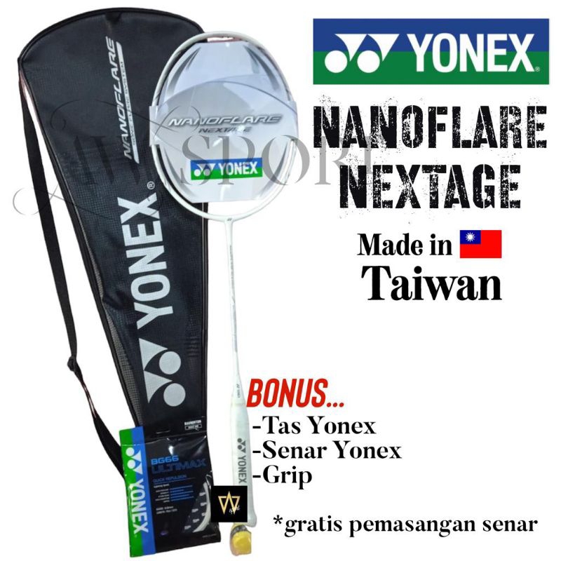 Jual Raket Badminton Yonex NANOFLARE NEXTAGE 4U G5 White Grey Original / Raket Bulutangkis ...