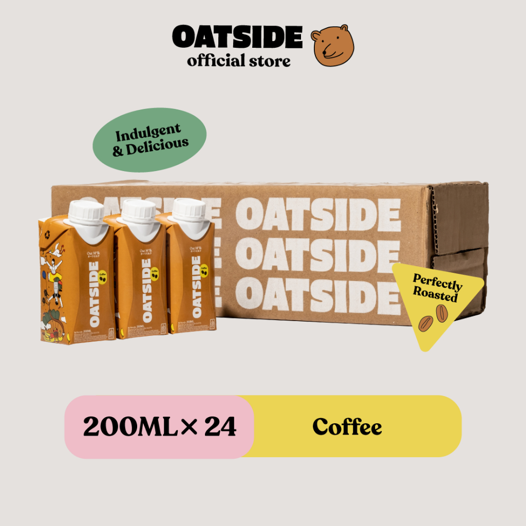 Jual OATSIDE Mini Cap Oat Milk Coffee 200ml (24 pcs) (Kemasan Tutup ...