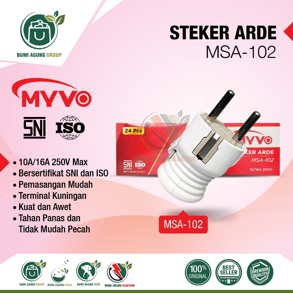 Jual Steker arde colokan stop kontak listrik MSA102 10a/16a 250v | Shopee Indonesia