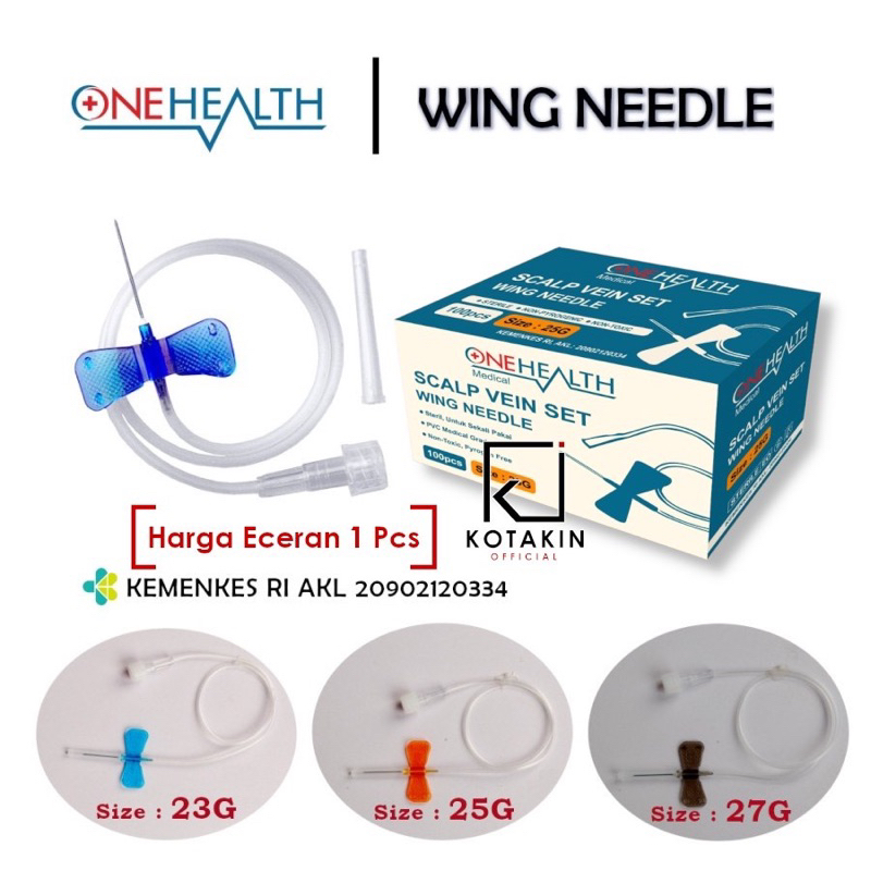 Jual Onehealth Wing Needle/Scalp Vein Set Eceran | Shopee Indonesia
