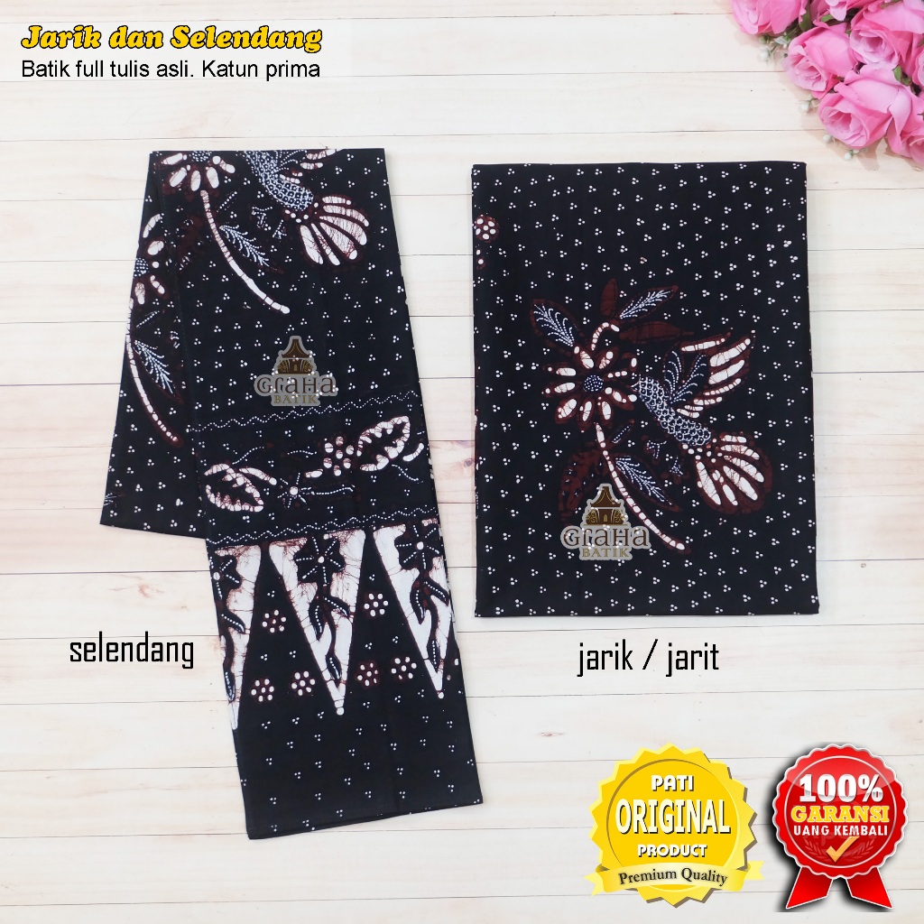 Jual JARIK JARIT SELENDANG BATIK TULIS BAKARAN ASLI PAKAIAN BAJU ADAT ...