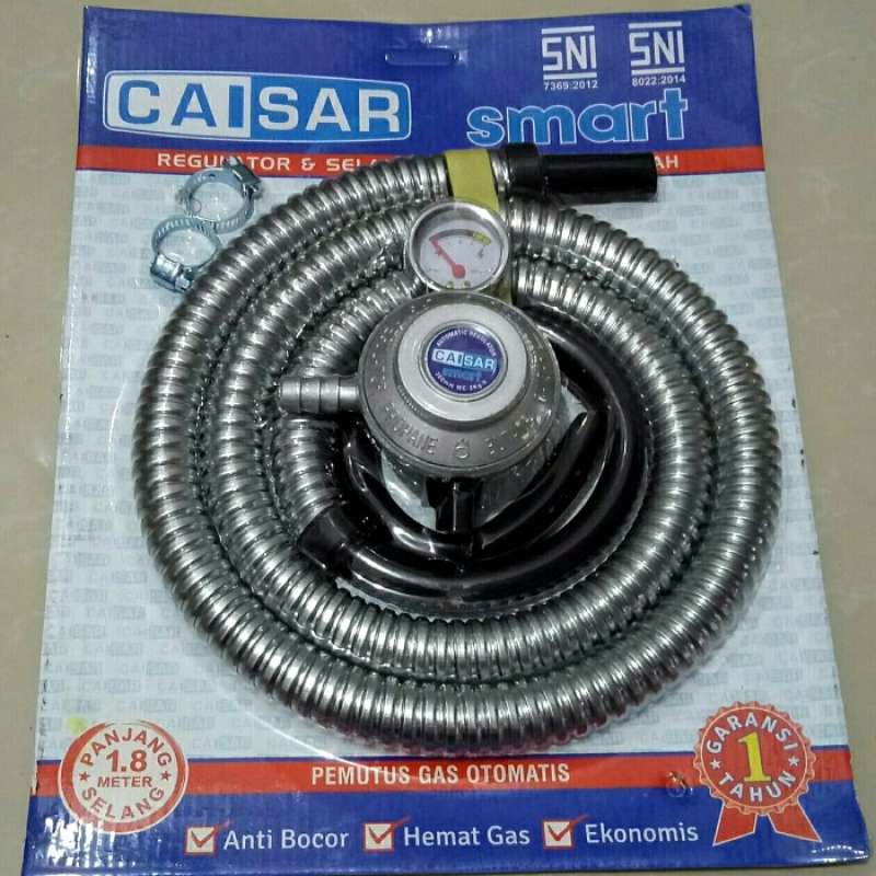 Jual SELANG GAS FULL SET SELANG CAISAR+REGULATOR METERAN | Shopee Indonesia