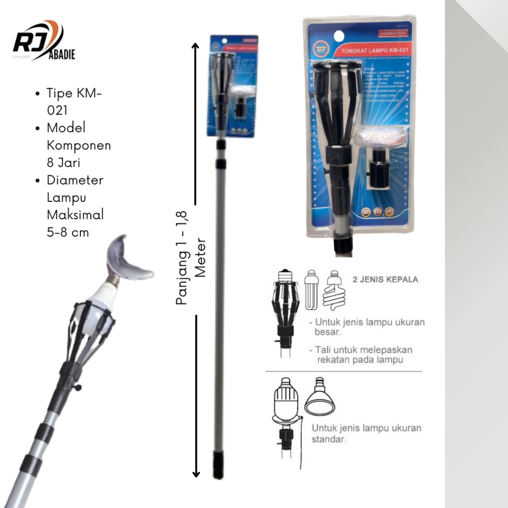 Jual Tongkat Lampu Stick Stik Pengganti Lampu Downlight KENMASTER KM ...
