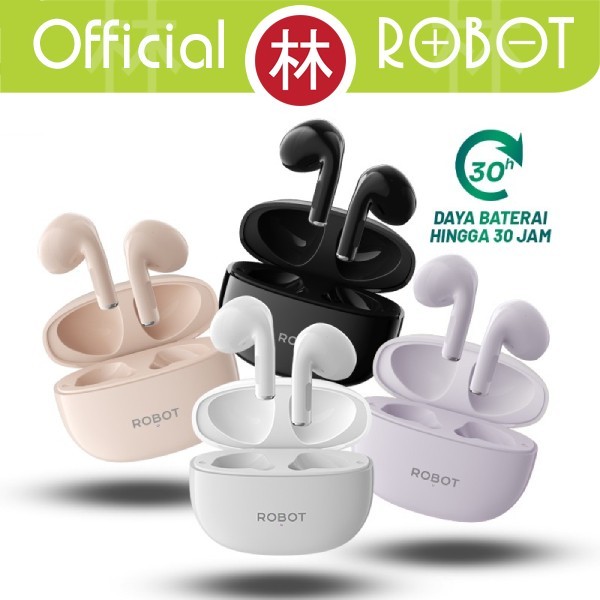 Jual ROBOT Flybuds T10S TWS Earbuds Semi In Ear Earphone BT 5.3 IPX4 ...