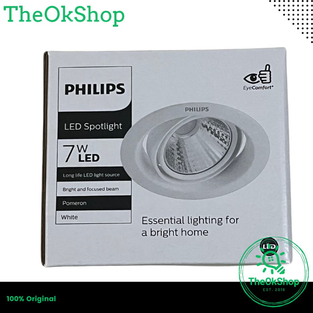 Jual Downlight LED Philips Recessed Spot Light 59776 Pomeron 7W 7 Watt ...