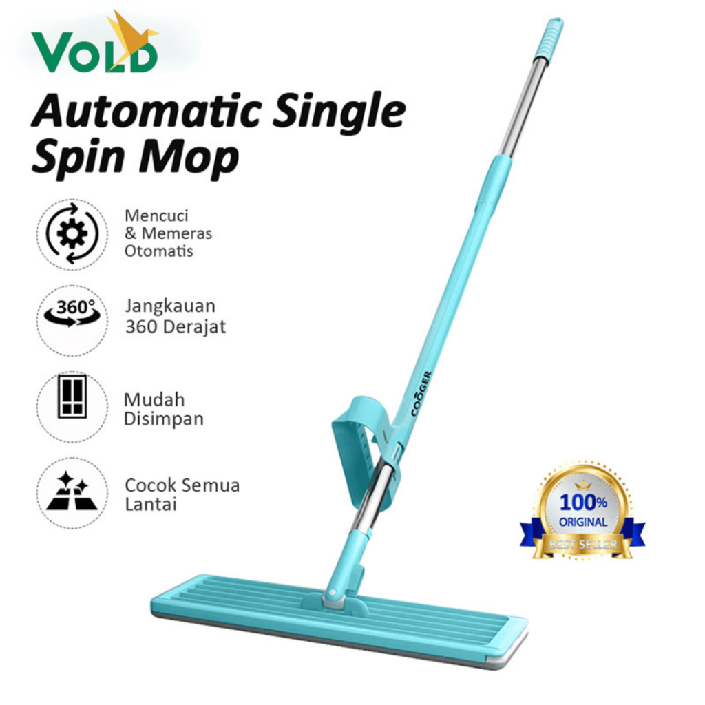 Jual VOLD Alat Pel Lantai Peras Otomatis Bisa Berdiri dan Berputar ...