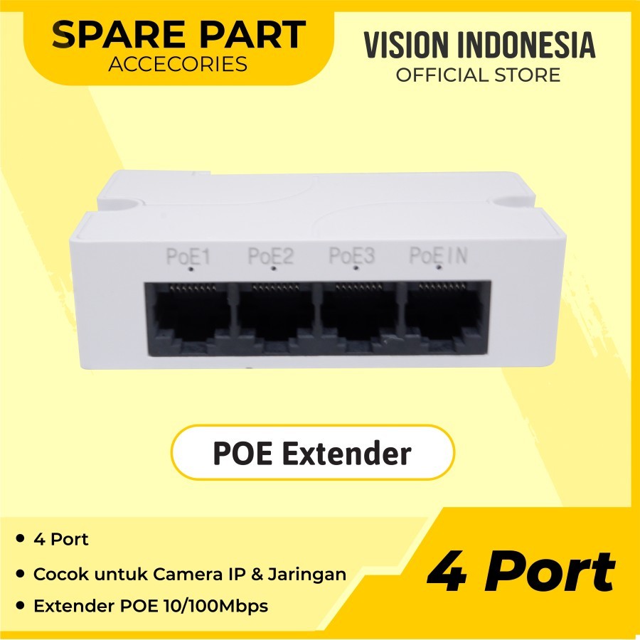 Jual POE Extender 4 Port || Extender POE 10/100 MBPS | Shopee Indonesia