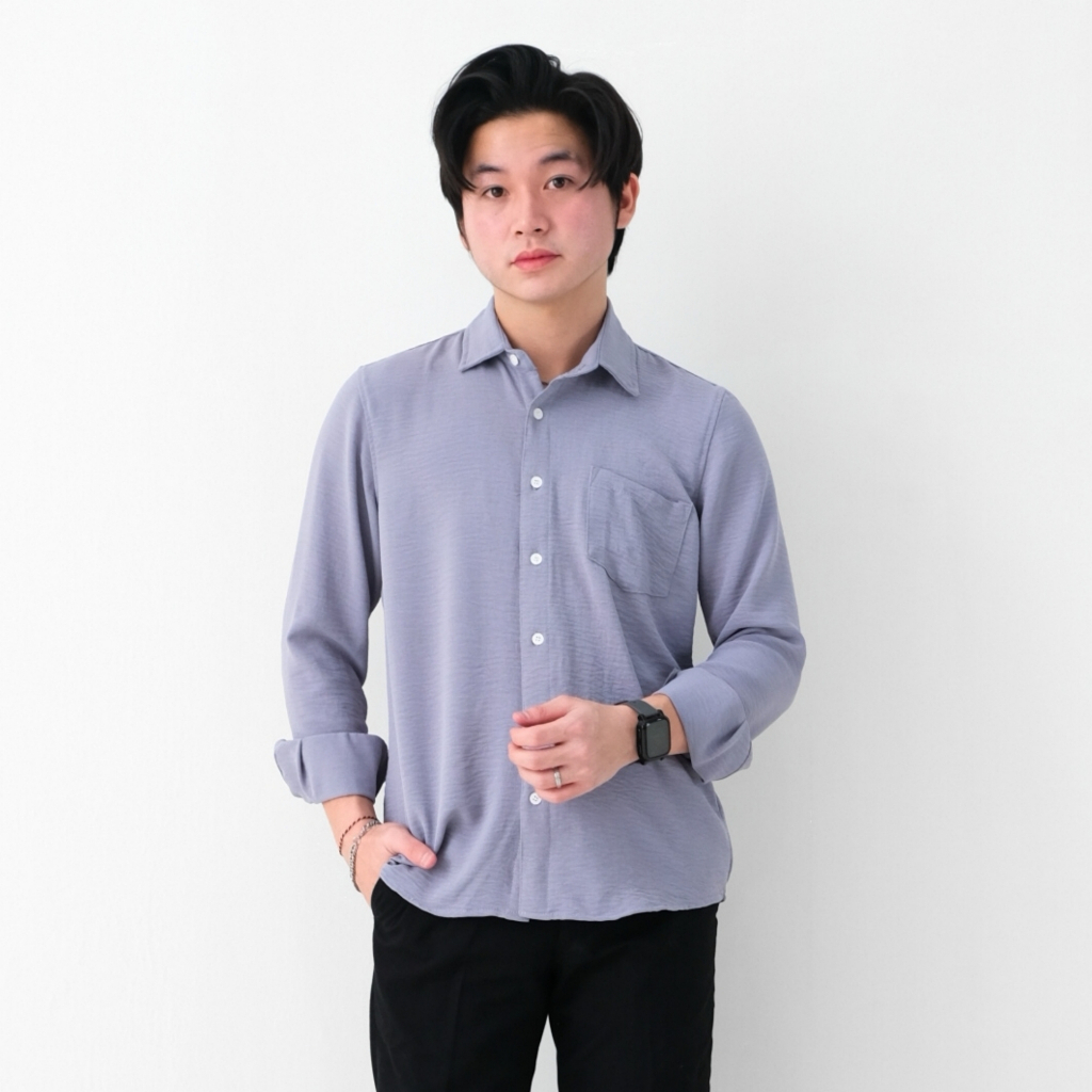 Jual SANVANINA Kemeja Panjang Pria Cabana Long Shirt - Kemeja Casual ...