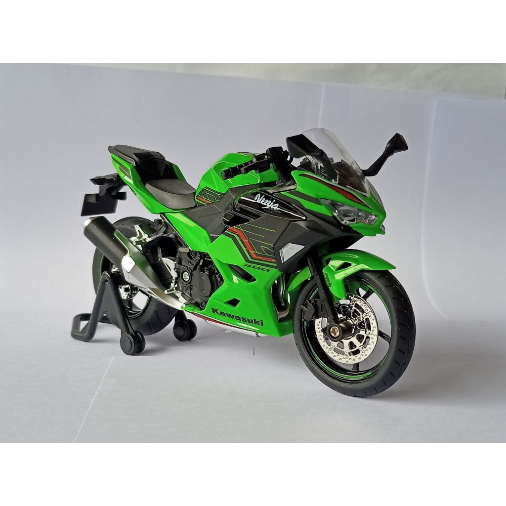 Jual Diecast Motor Kawasaki Ninja 400 miniatur motor sport skala 1:12 ...