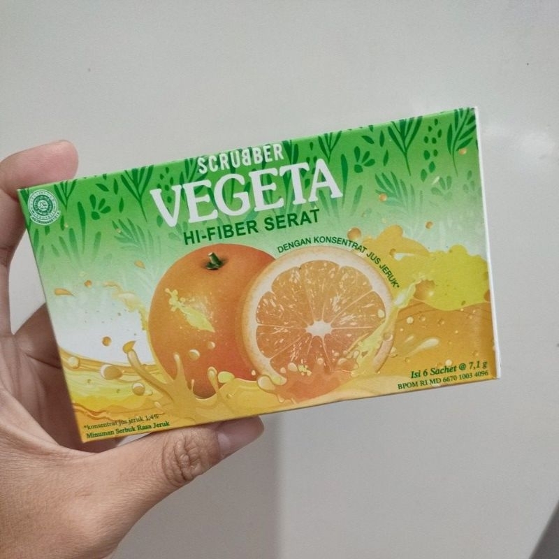 Jual VEGETA SCRUBBER box isi 6 sachet serat Rasa Jeruk | Shopee Indonesia