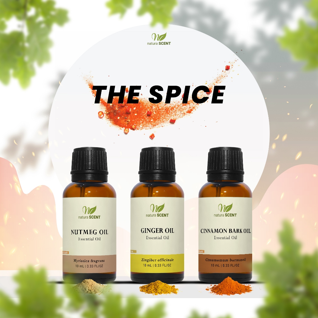 Jual The Spice Essential Oil Set - Cinnamon oil, Nutmeg Oil, Ginger Oil ...