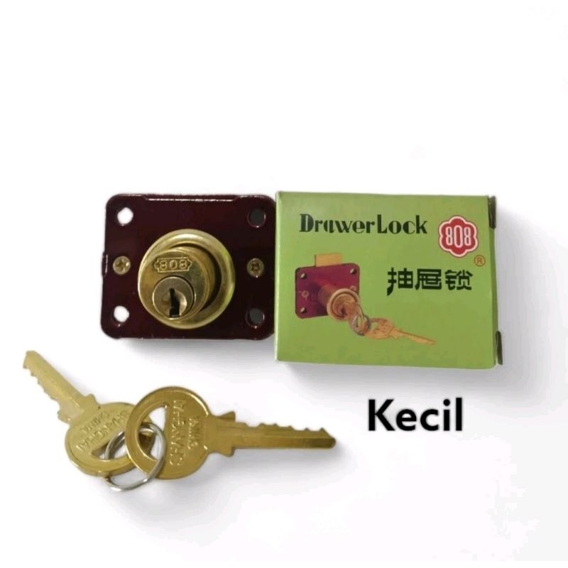 Jual Kunci Laci 808 Drawer Lock HL508P Kecil Kuning Kunci Loker Kunci ...
