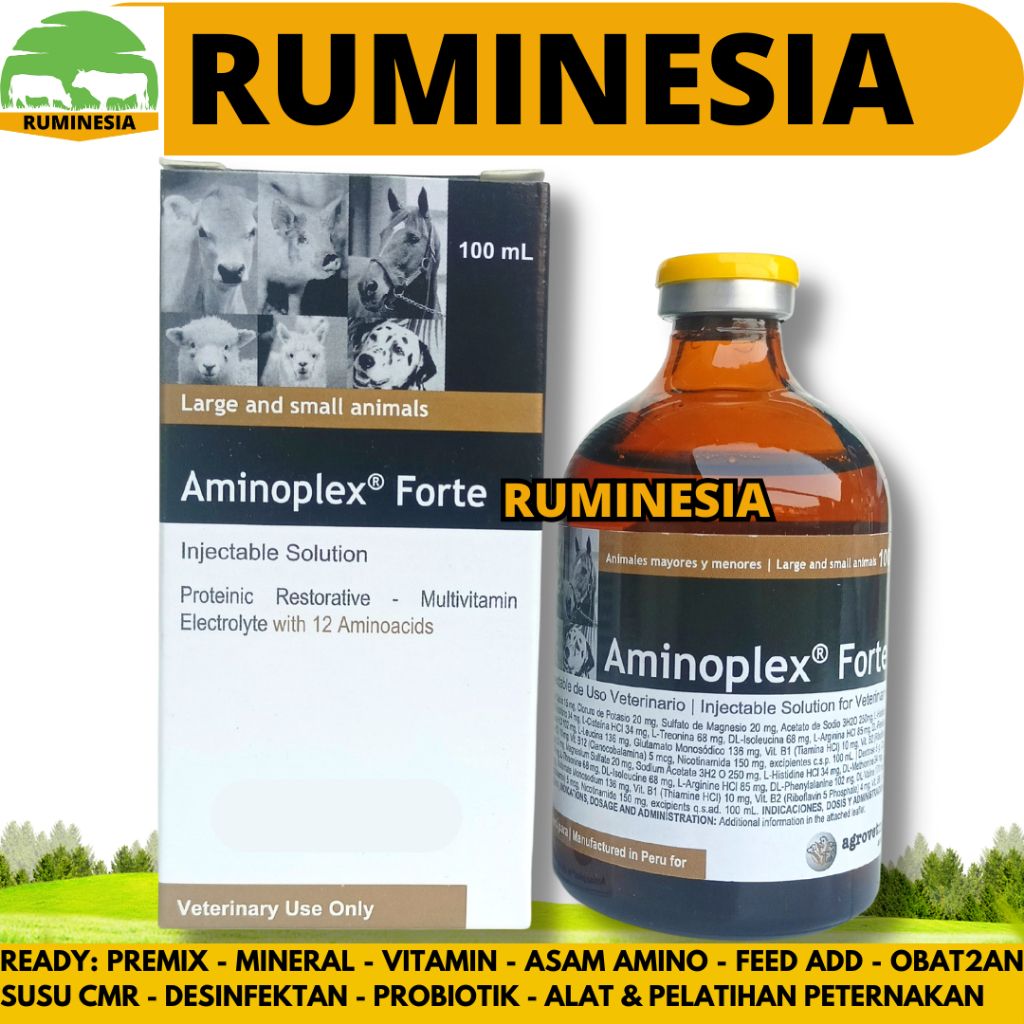 Jual AMINOPLEX FORTE 100ml - Multivitamin dan Asam Amino Lengkap Hewan ...