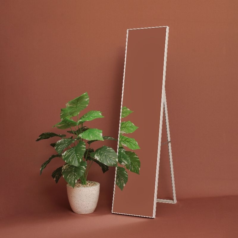 Jual kaca cermin standing mirror full body ukuran 123cm×30cm BACA ...