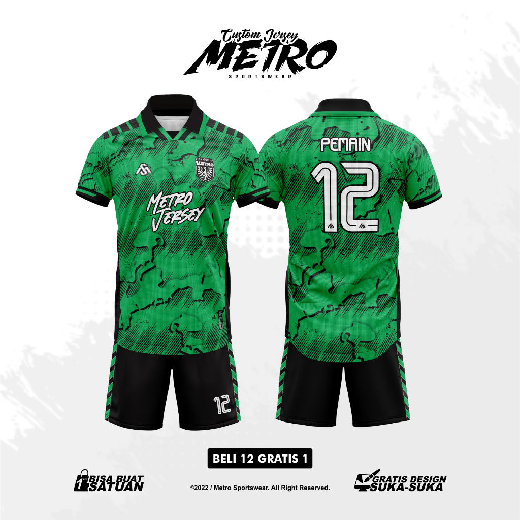 Jual Jersey Futsal/Bola Custom Retro Full Printing | Shopee Indonesia