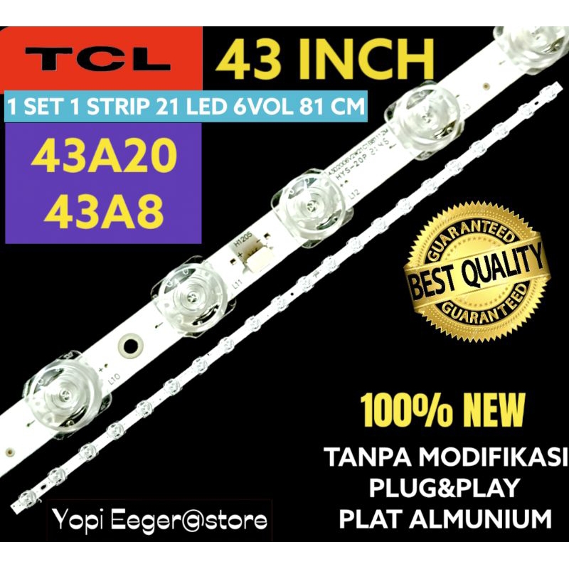 Jual BACKLIGHT TV LCD LED TCL 43 INCH 43A20-43A8 BACKLIGHT TV 43 INCH ...