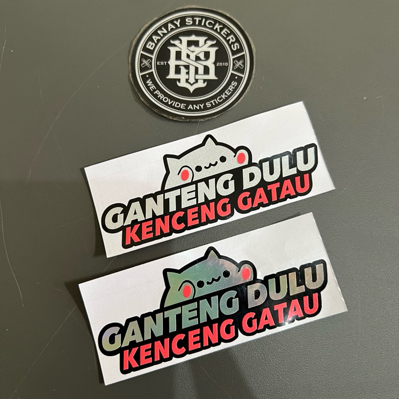 Jual Stiker Sticker GANTENG DULU KENCENG GATAU Cutting | Shopee Indonesia