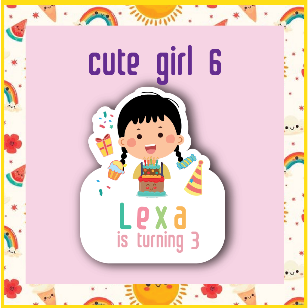 Jual Sticker Ulang Tahun Anak BOY and GIRL Sticker Bento Birthday ...