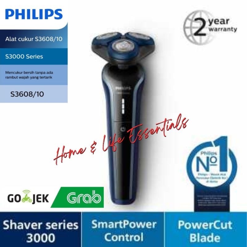 Jual Philips Shaver S3608/10 3HD 3000 Series 5D Pivot Pencukur Kumis ...