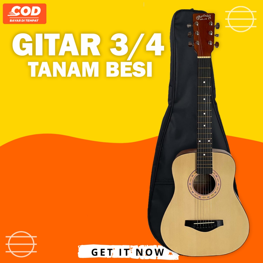 Jual BMS - COD Gitar Akustik 3/4 Sudah Tanam Besi Termurah | Shopee ...
