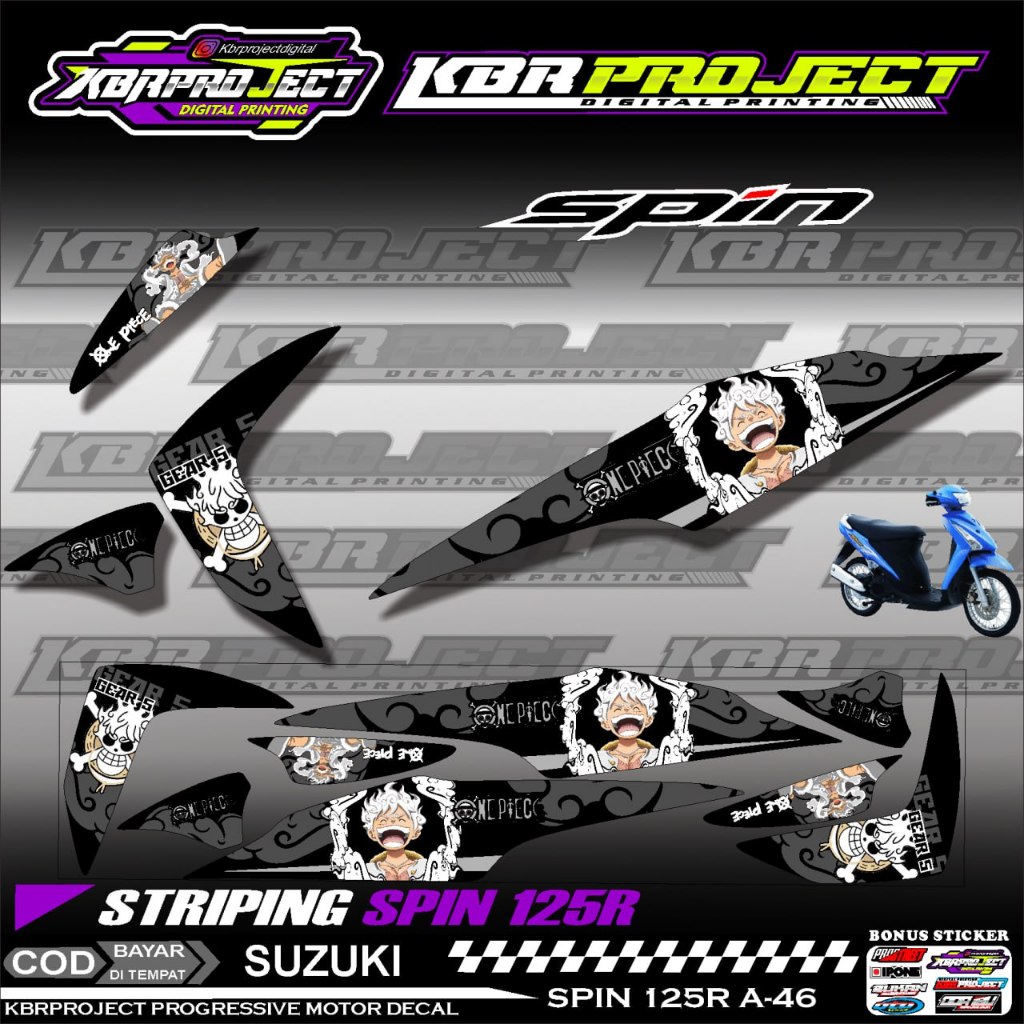 Jual SPIN 125R STIKER STRIPING PREMIUM PREMIUM KEREN LIS VARIASI MOTOR ...