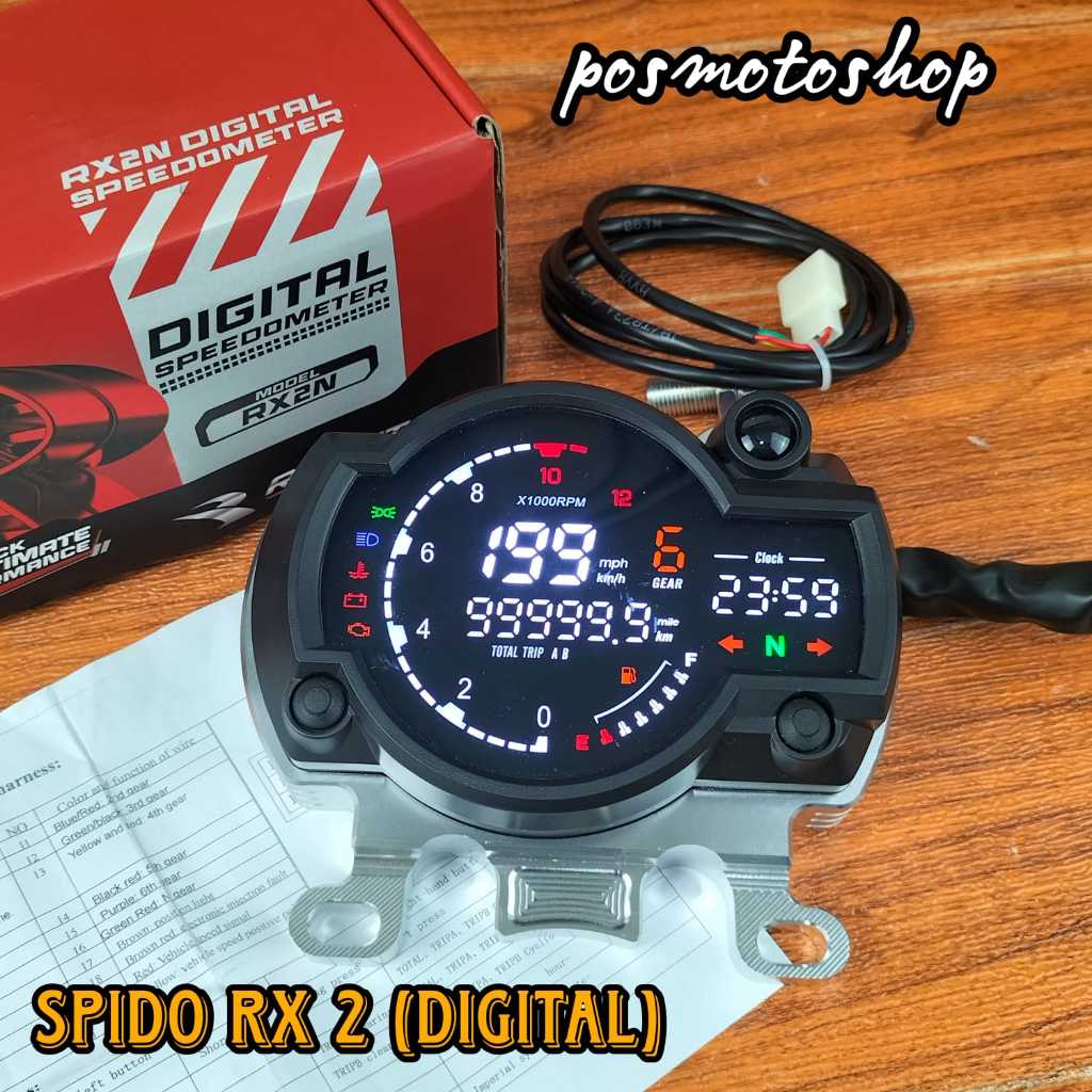 Jual SPIDO RX2 N KOSO RIDE IT SPEDO SPIDOMETER RX2N DIGITAL LED KOSO RX2 Speedometer Koso Rx2N ...