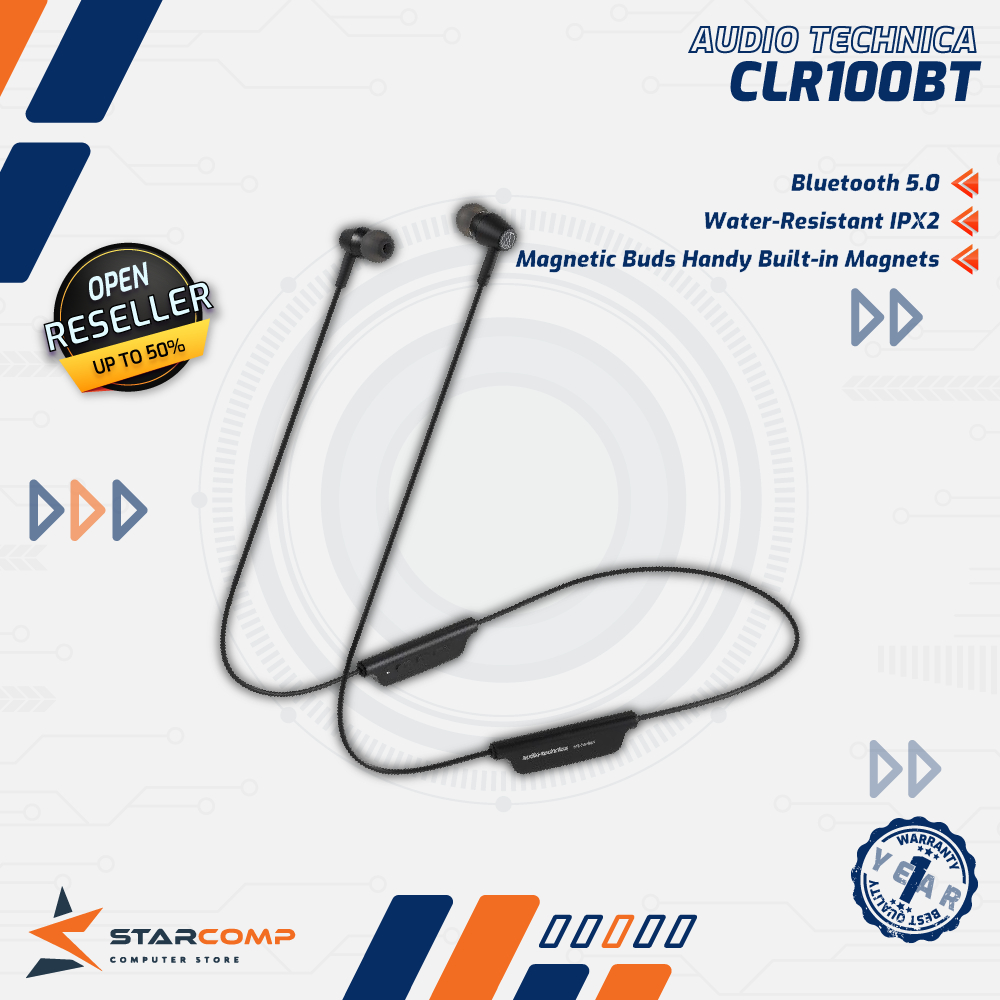 Jual Audio Technica ATH-CLR100BT In-Ear Wireless Bluetooth Headphones ...