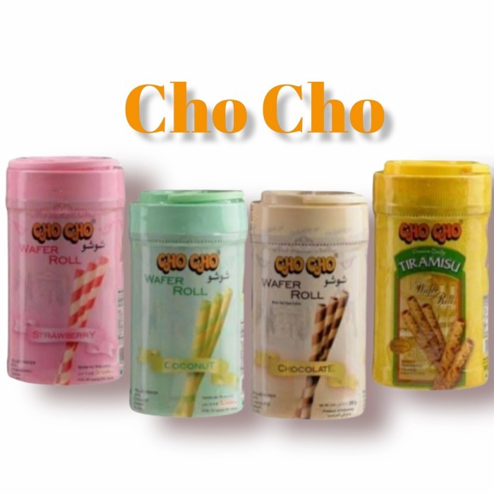Jual CHO CHO WAFER ROLL CHOC / STRAW / COCONUT / TIRAMISU 260GR ...