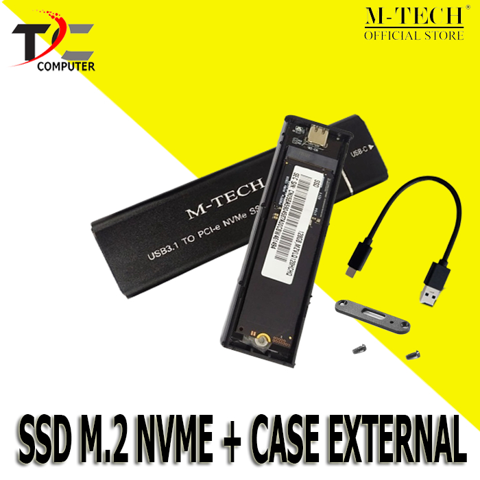 Jual Paket SSD M.2 NVME Plus Case External M2 Nvme Pcie 3.0 Usb 3.1 ...