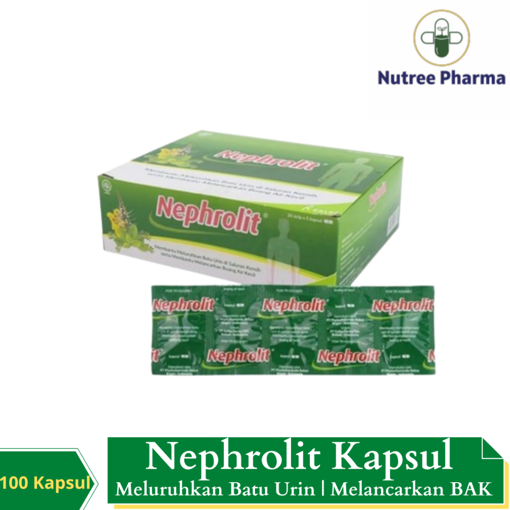 Jual ⚡MURAH & DIJAMIN ORI⚡ NEPHROLIT BOX ISI 100 KAP | Meluruhkan Batu ...