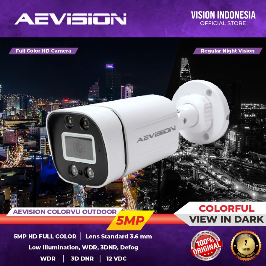 Jual CAMERA AEVISION 5MP OUTDOOR COLORVU ULTRA HD FULL COLOR | Shopee ...