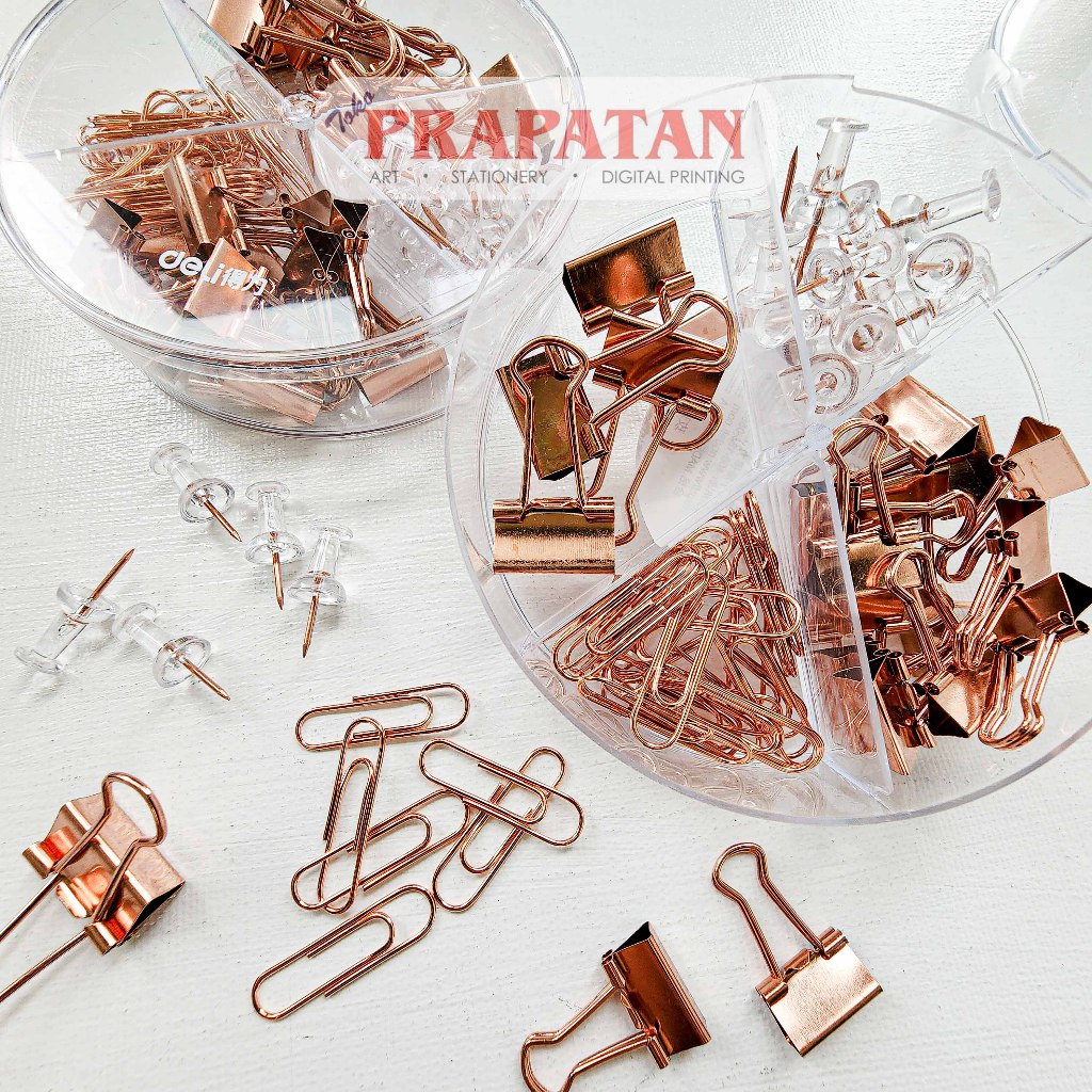 Jual Deli Binder Paper Clip Push Pin Set 78553 | Set Penjepit Kertas ...