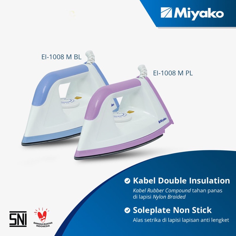 Jual MIYAKO Electric Iron / Setrika Listrik El-1008M | Shopee Indonesia