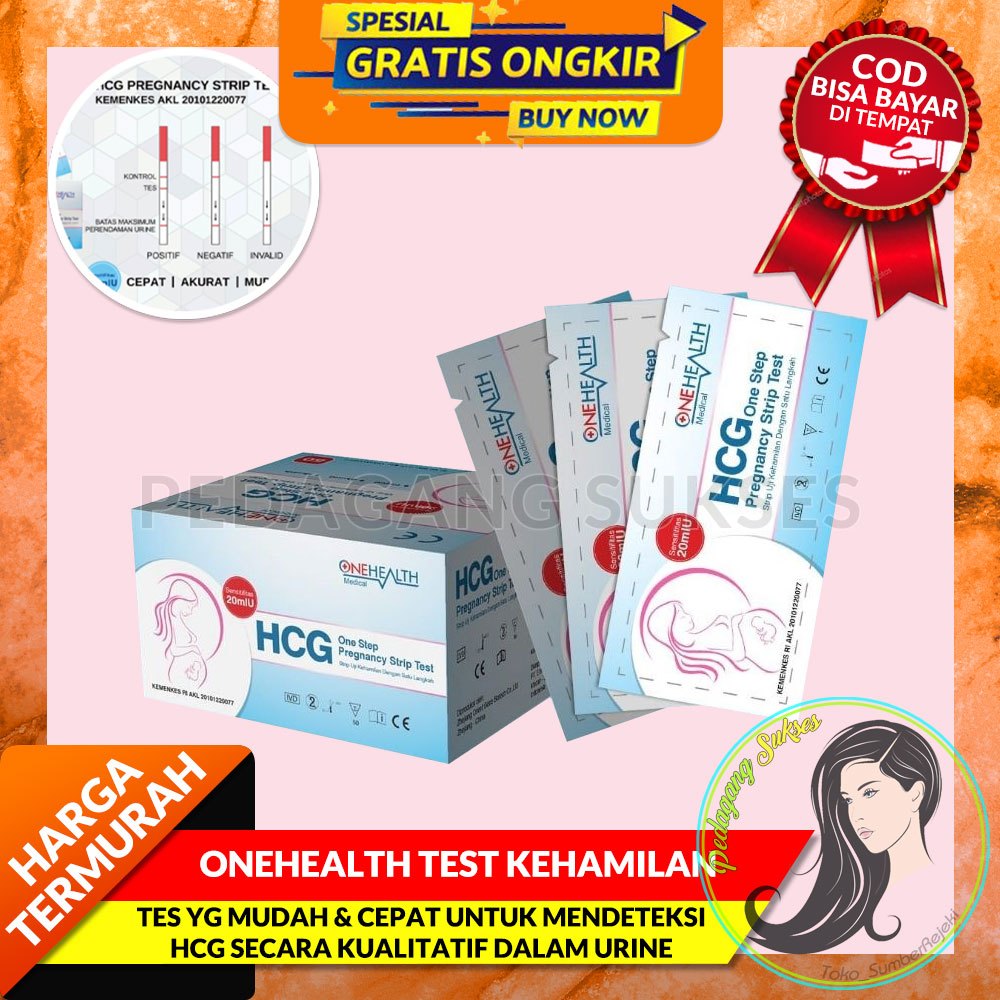 Jual Onehealth Test Kehamilan Onehealth / HCG One Step Pregnancy Strip ...