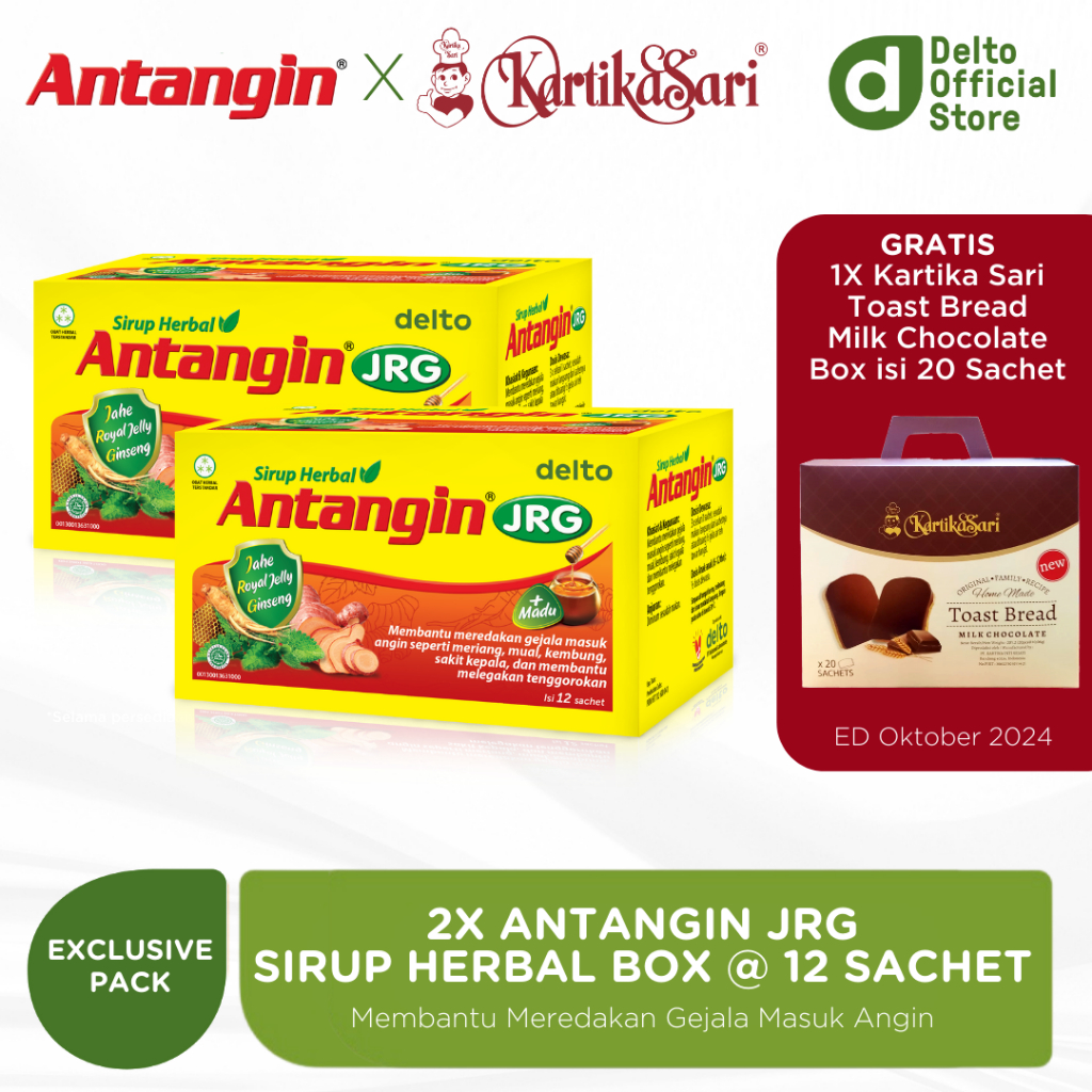Jual [Antangin X Kartika Sari] 2X Antangin Sirup D12 FREE Toast Bread ...