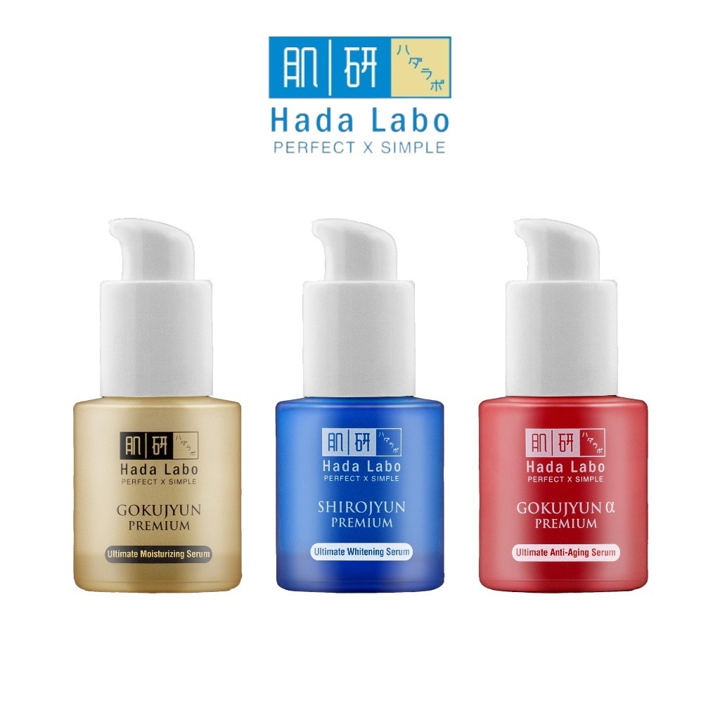 Jual HADA LABO Premium Serum 20 ml - Gokujyun - Alpha Anti Aging - Shirojyun - hadalabo | Shopee ...