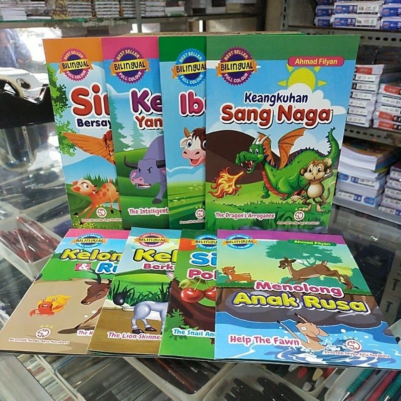 Jual Buku Cerita Fabel Bilingual Indonesia - Inggris Full Colour ...