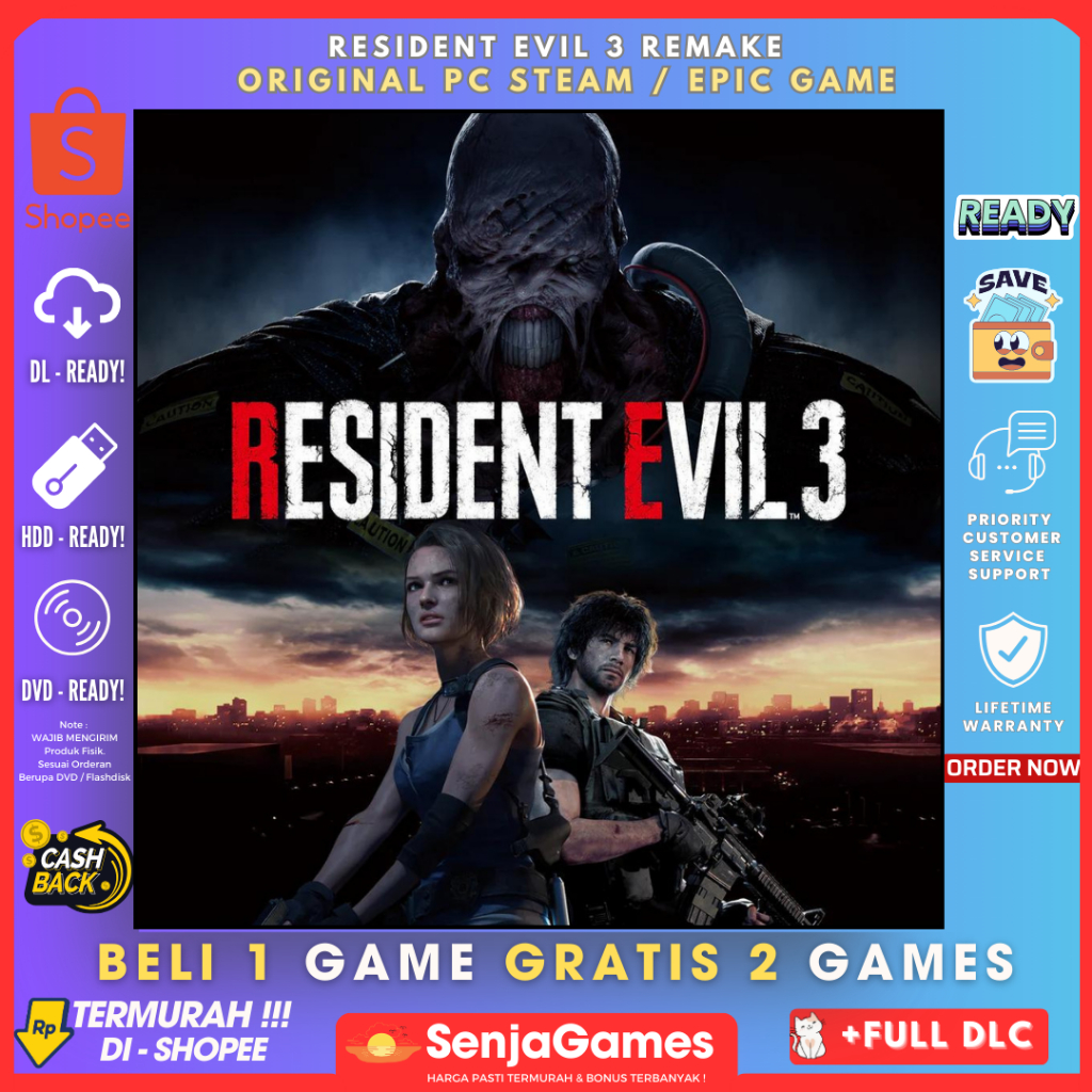 Jual Resident Evil 3 Remake Deluxe Edition Original Steam FULL DLC | Shopee Indonesia