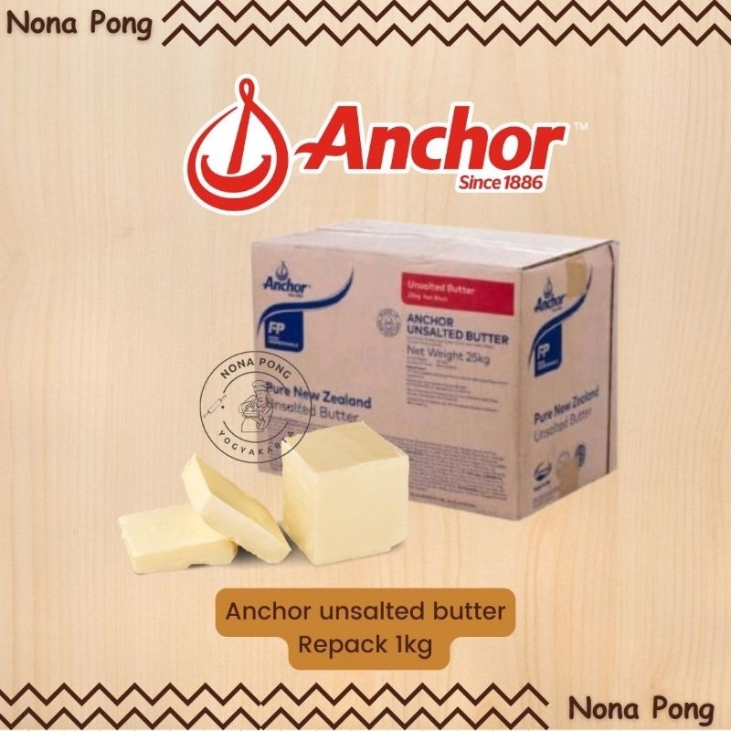 Jual Butter Anchor Unsalted Butter | 1kg | Shopee Indonesia