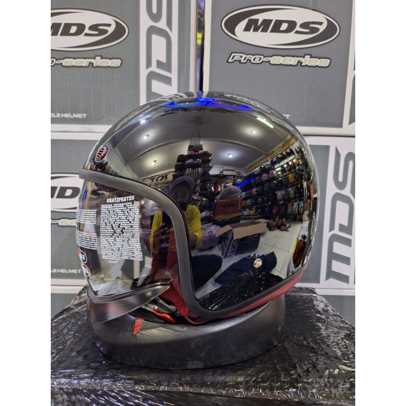 Jual HELM RETRO MDS MAGNUM KEREN SOLID SERIES SNI | Shopee Indonesia