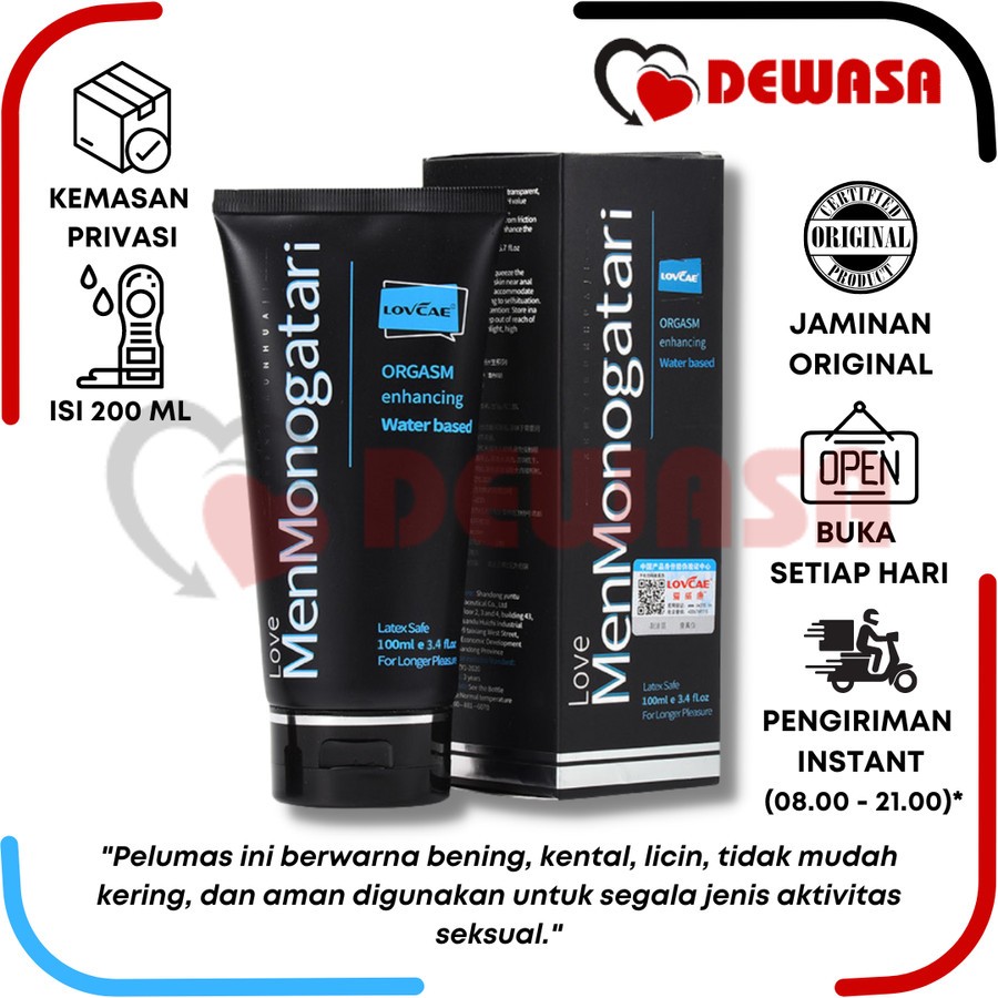 Jual Monogatari Lubricant Black Orgasm - 200 mL (New Edition Pelumas ...