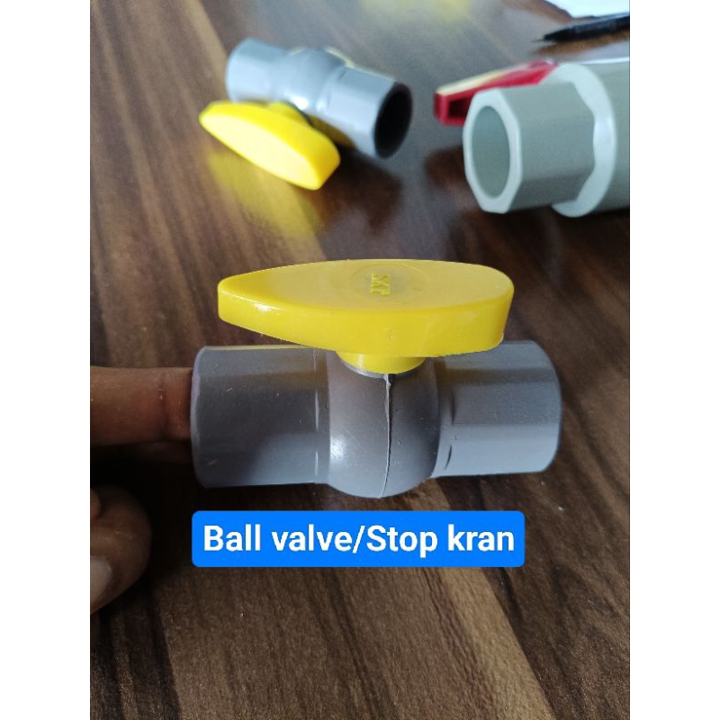 Jual Ball valve pvc Stop kran 1/2 inchi | Shopee Indonesia