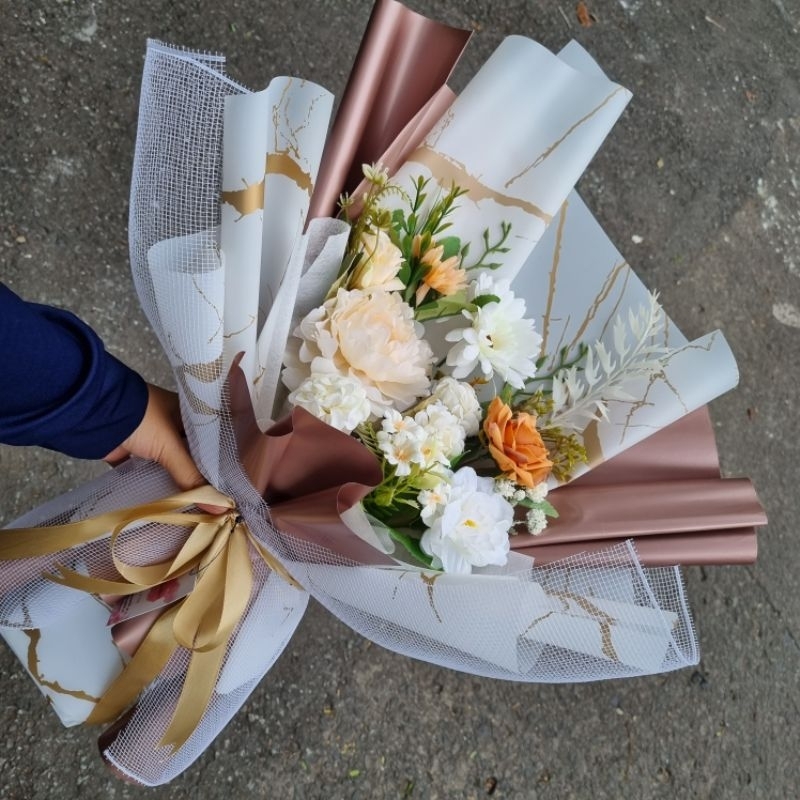 Jual bucket/bouquet/buket bunga artificial (premium) | Shopee Indonesia