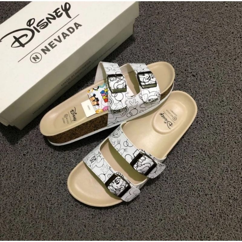 Jual Sandal Wanita Disney Nevada Slop Double Strap Motif Mickey Mouse ...